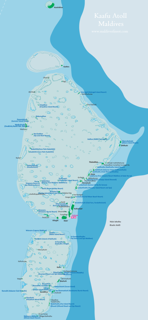 Maldives map shows where is Maldives located - Maldives Private Villa